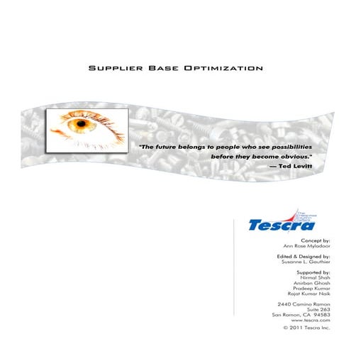 Supplier Base Optimization White Paper | PDF