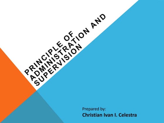 Principle of Administration And Supervision | PDF | Professional School ...