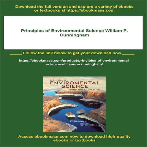 Principles of Environmental Science William P. Cunningham | PDF