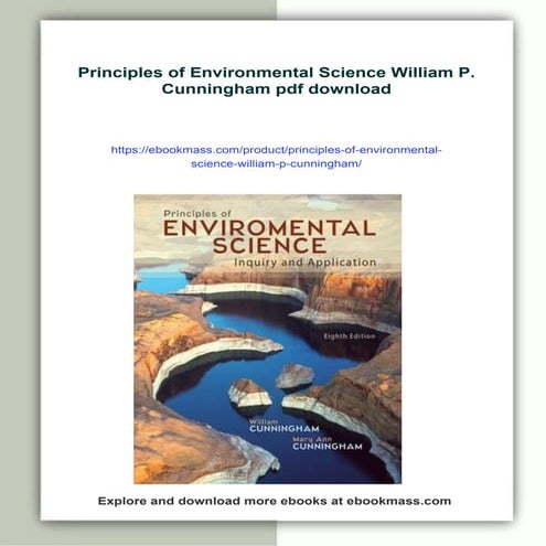 Principles of Environmental Science William P. Cunningham | PDF