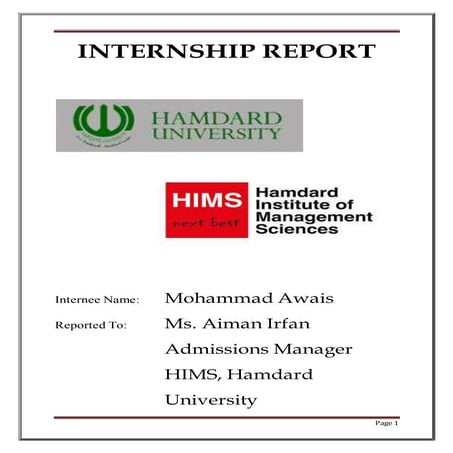 Internship Report | DOCX