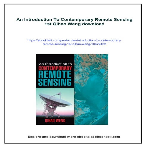 An Introduction To Contemporary Remote Sensing 1st Qihao Weng | PDF