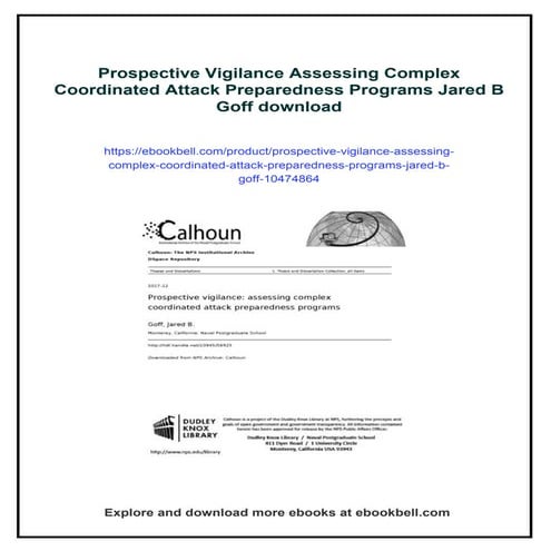 Prospective Vigilance Assessing Complex Coordinated Attack Preparedness ...