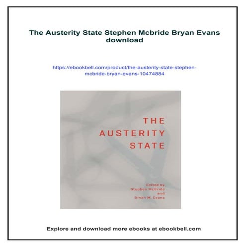 The Austerity State Stephen Mcbride Bryan Evans | PDF