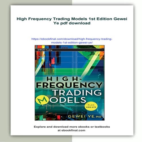 High Frequency Trading Models 1st Edition Gewei Ye | PDF