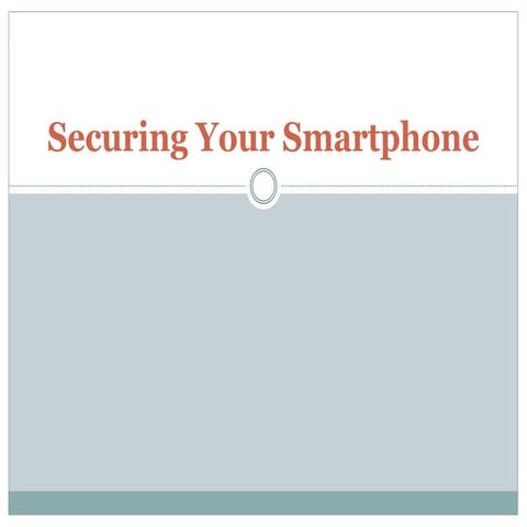 Smartphone Safety - tips for parents