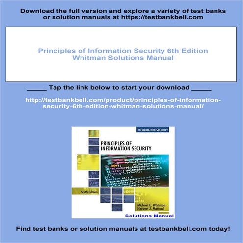 Principles of Information Security 6th Edition Whitman Solutions Manual ...
