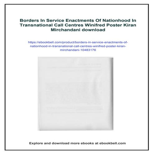 Borders In Service Enactments Of Nationhood In Transnational Call ...