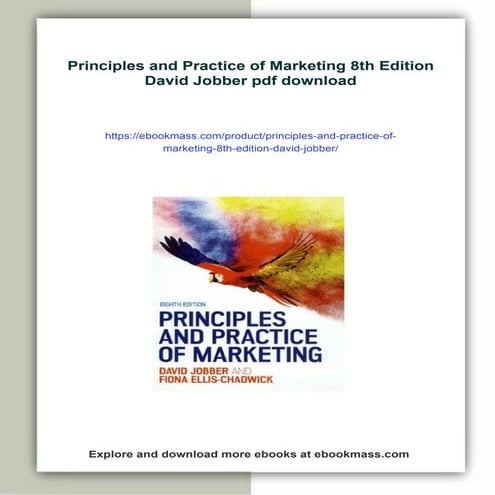 Principles and Practice of Marketing 8th Edition David Jobber | PDF
