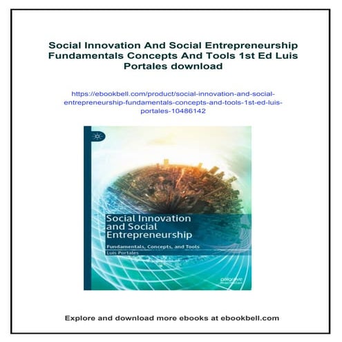 Social Innovation And Social Entrepreneurship Fundamentals Concepts And ...