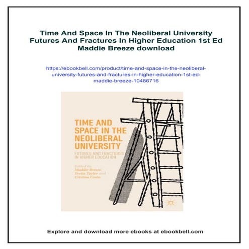 Time And Space In The Neoliberal University Futures And Fractures In ...