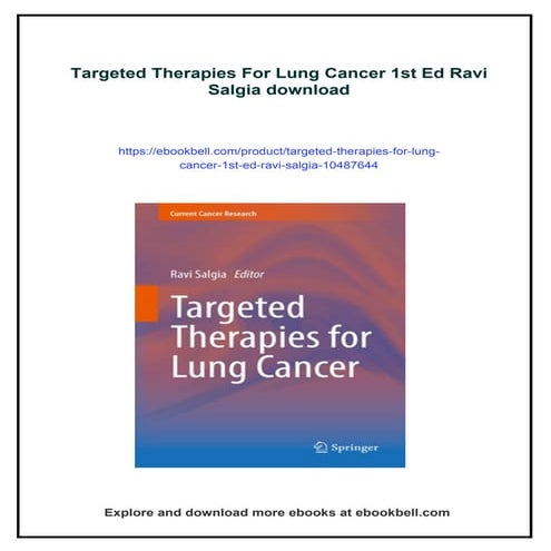 Targeted Therapies For Lung Cancer 1st Ed Ravi Salgia | PDF