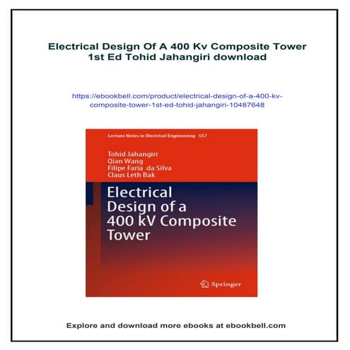 Electrical Design Of A 400 Kv Composite Tower 1st Ed Tohid Jahangiri | PDF