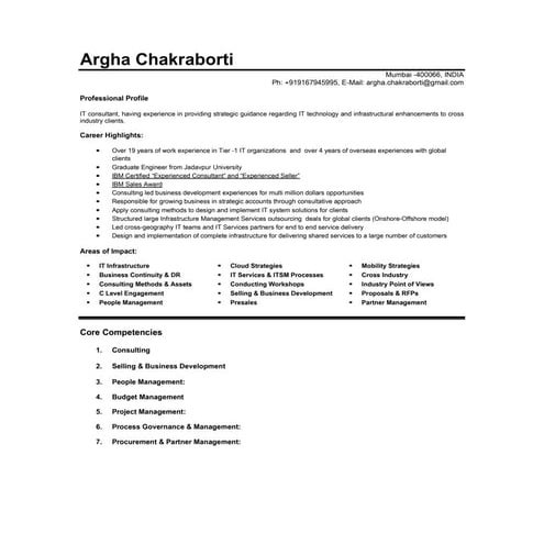 Argha_Profile_2015 LinkedIn | PDF