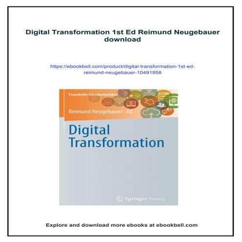 Digital Transformation 1st Ed Reimund Neugebauer | PDF