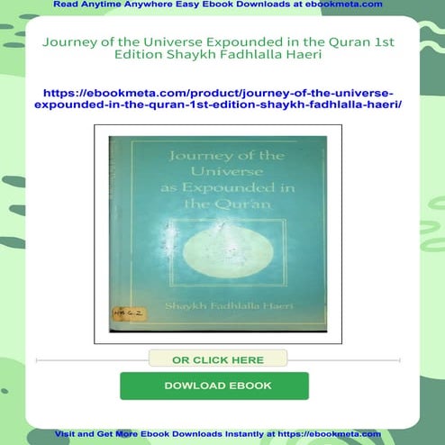 Journey of the Universe Expounded in the Quran 1st Edition Shaykh ...