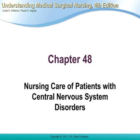 Nursing Care of Patients with Central Nervous System Disorders | PPT