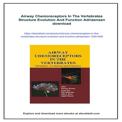 Airway Chemoreceptors In The Vertebrates Structure Evolution And ...