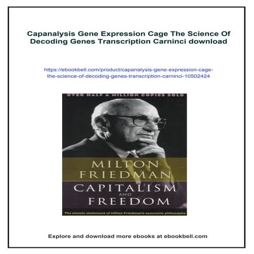 Capanalysis Gene Expression Cage The Science Of Decoding Genes ...