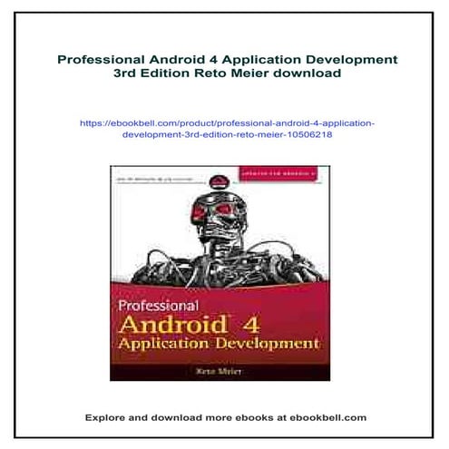 Professional Android 4 Application Development 3rd Edition Reto Meier | PDF