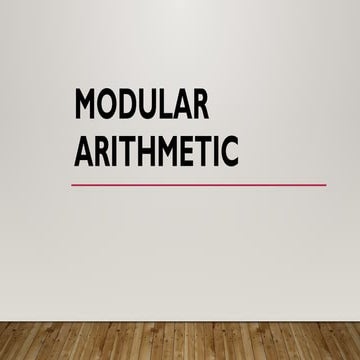525330712-MODULAR-ARITHMETIC.pptx shshs hz | PPT