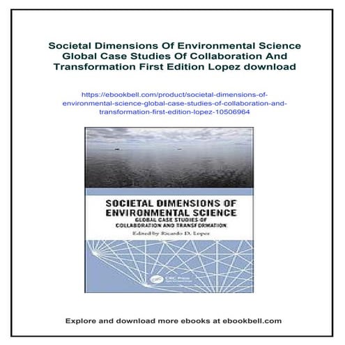Societal Dimensions Of Environmental Science Global Case Studies Of ...