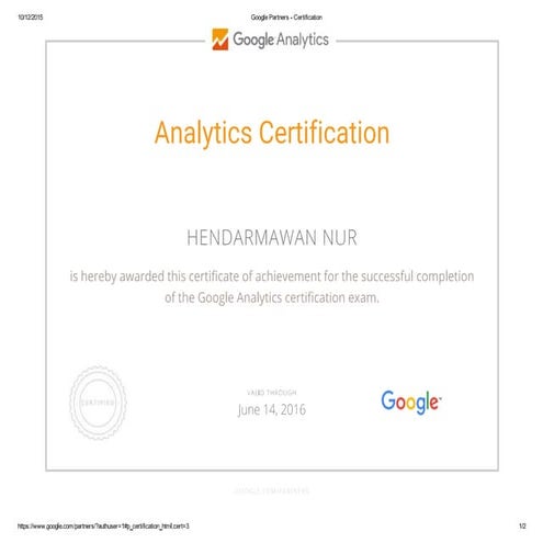 Google Analytics | PDF