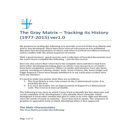 The Gray Matrix – Tracking its History ver1.0 | DOCX | Christianity ...