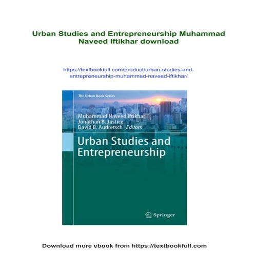 Urban Studies and Entrepreneurship Muhammad Naveed Iftikhar | PDF