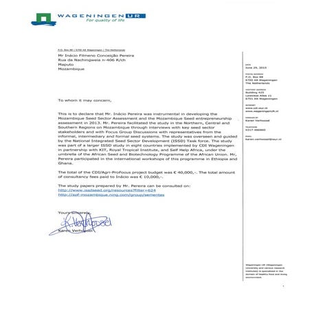 Support letter Inácio | PDF