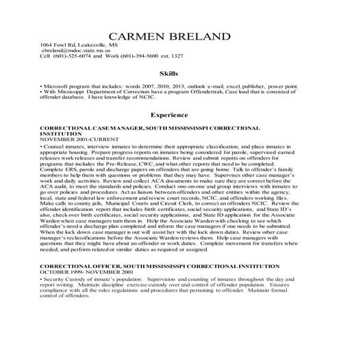 Carmen resume right one | PDF