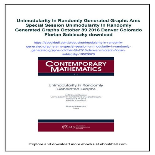Unimodularity In Randomly Generated Graphs Ams Special Session ...