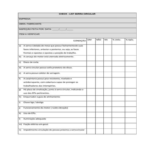52603366 check-list-serra-circular | PDF