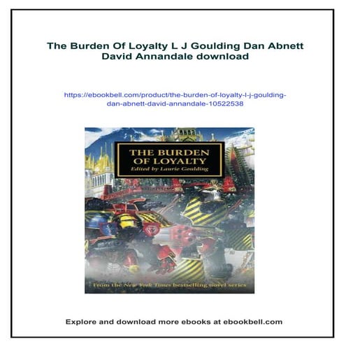 The Burden Of Loyalty L J Goulding Dan Abnett David Annandale | PDF