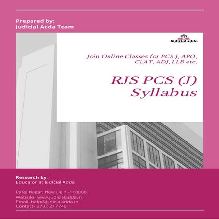 RAJASTHAN PCS J EXAM | PDF
