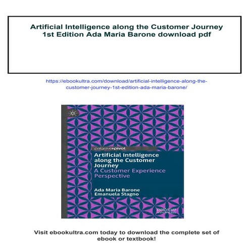 Artificial Intelligence along the Customer Journey 1st Edition Ada Maria Barone | PDF