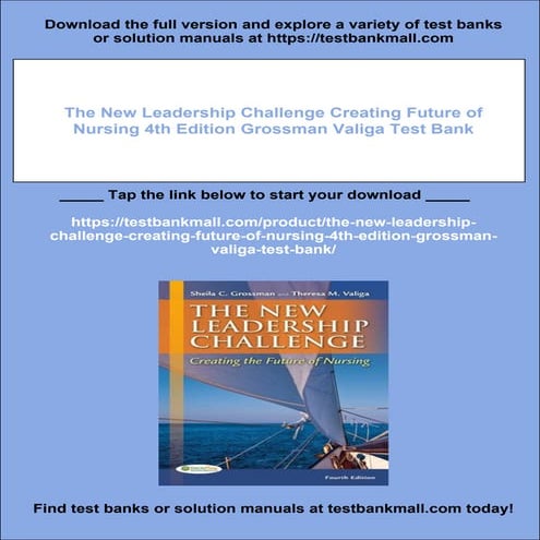 The New Leadership Challenge Creating Future of Nursing 4th Edition ...