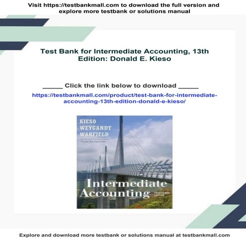 All chapter download Test Bank for Intermediate Accounting, 13th ...