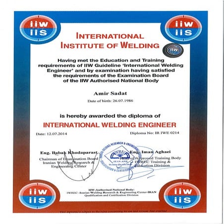 IIW Diploma | PDF
