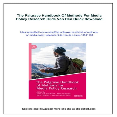 The Palgrave Handbook Of Methods For Media Policy Research Hilde Van ...