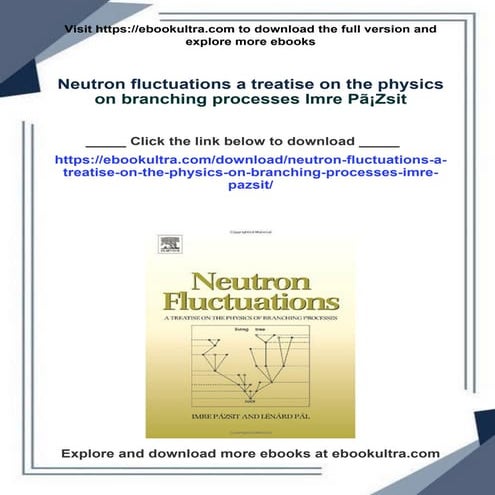 Neutron fluctuations a treatise on the physics on branching processes Imre Pã¡Zsit | PDF