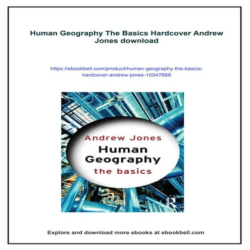 Human Geography The Basics Hardcover Andrew Jones | PDF