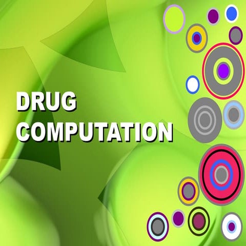 Pediatric drug doses calculations | PPTX