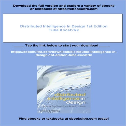 Distributed Intelligence In Design 1st Edition Tuba Kocat?Rk | PDF