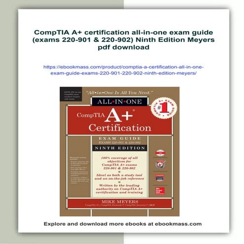 CompTIA A+ certification all-in-one exam guide (exams 220-901 & 220-902) Ninth Edition Meyers | PDF