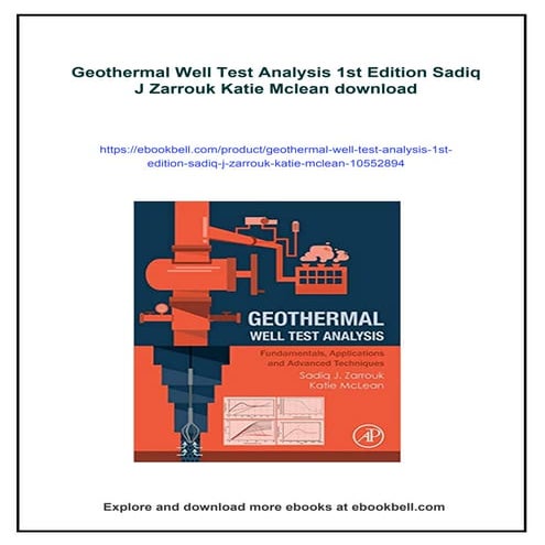 Geothermal Well Test Analysis 1st Edition Sadiq J Zarrouk Katie Mclean ...