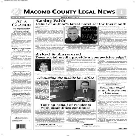 Macomb Legal News 4-7 | PDF | Legal Services Industry | Industries