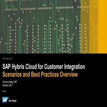 SAP Hybris Cloud for Customer Integration Scenarios and Best-Practices Overview | PDF