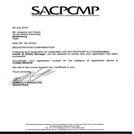 Sacpcmp certificate