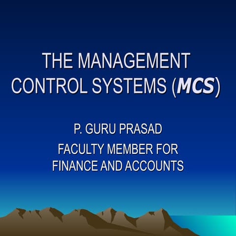 5278201 management-control-systems-introduction-1 | PDF